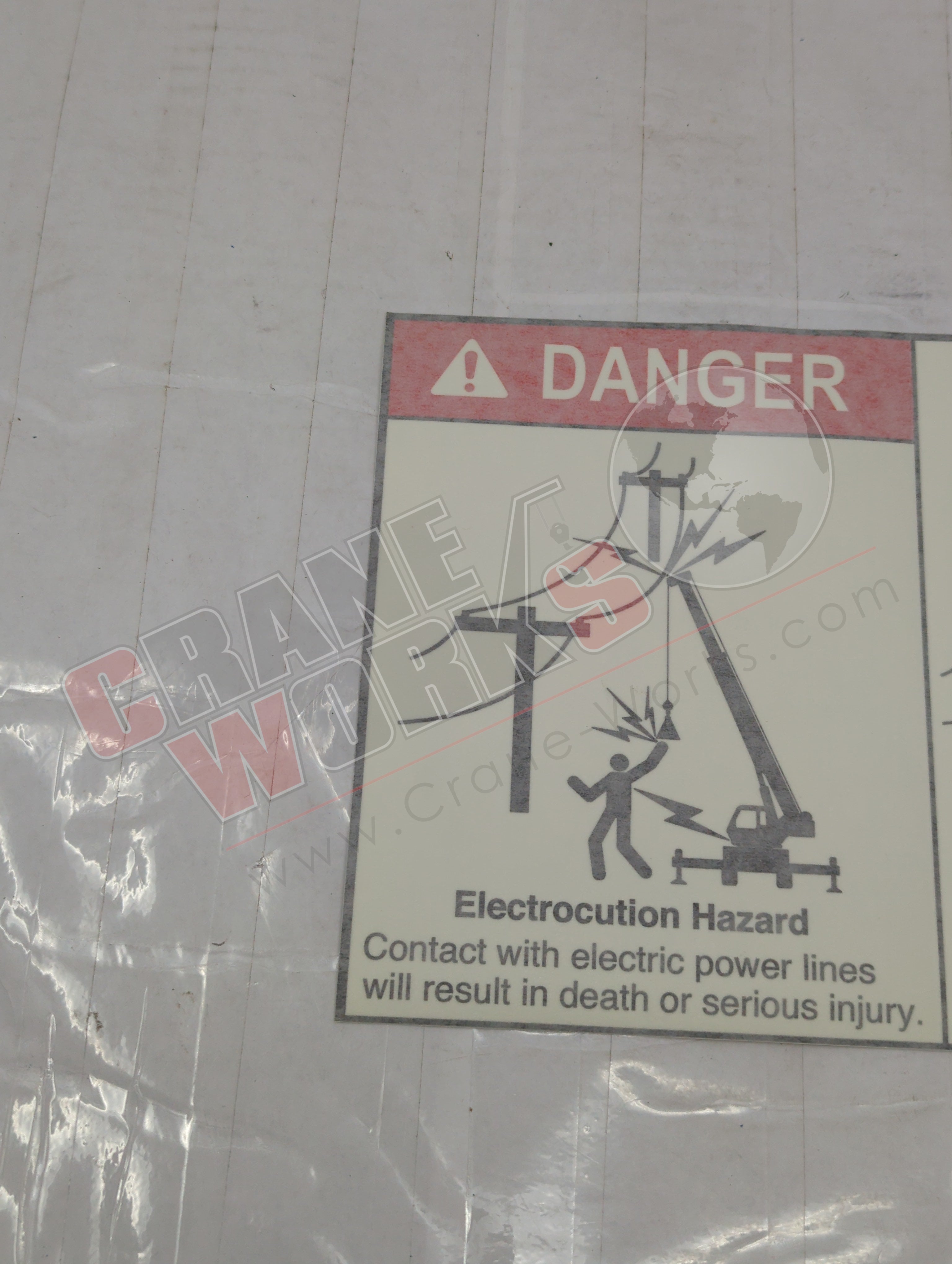 12400-1512 | New Decal, Electrocution Hazard – CraneWorks