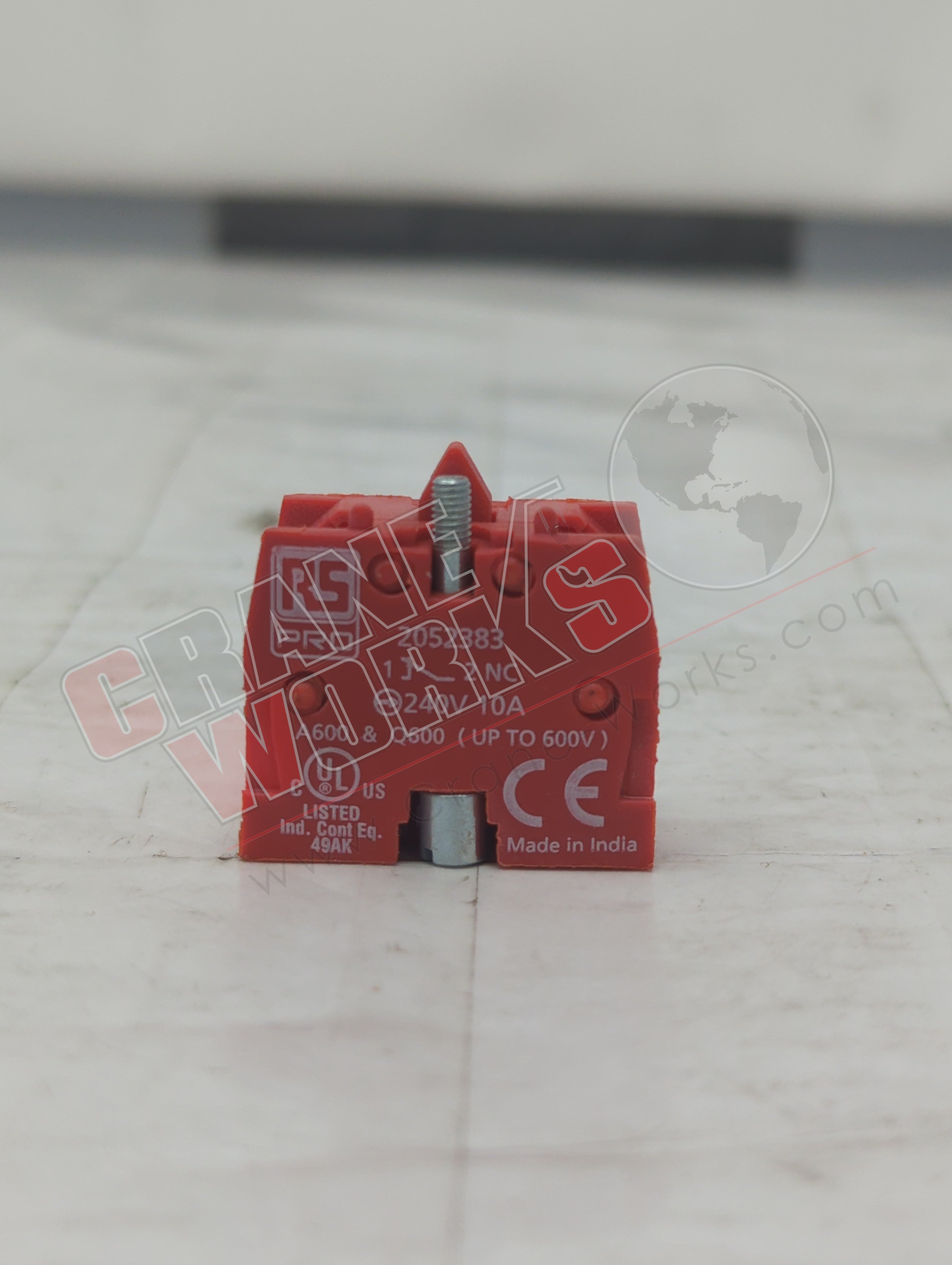 S2-NC | New E-Stop Closed Contact Block – CraneWorks
