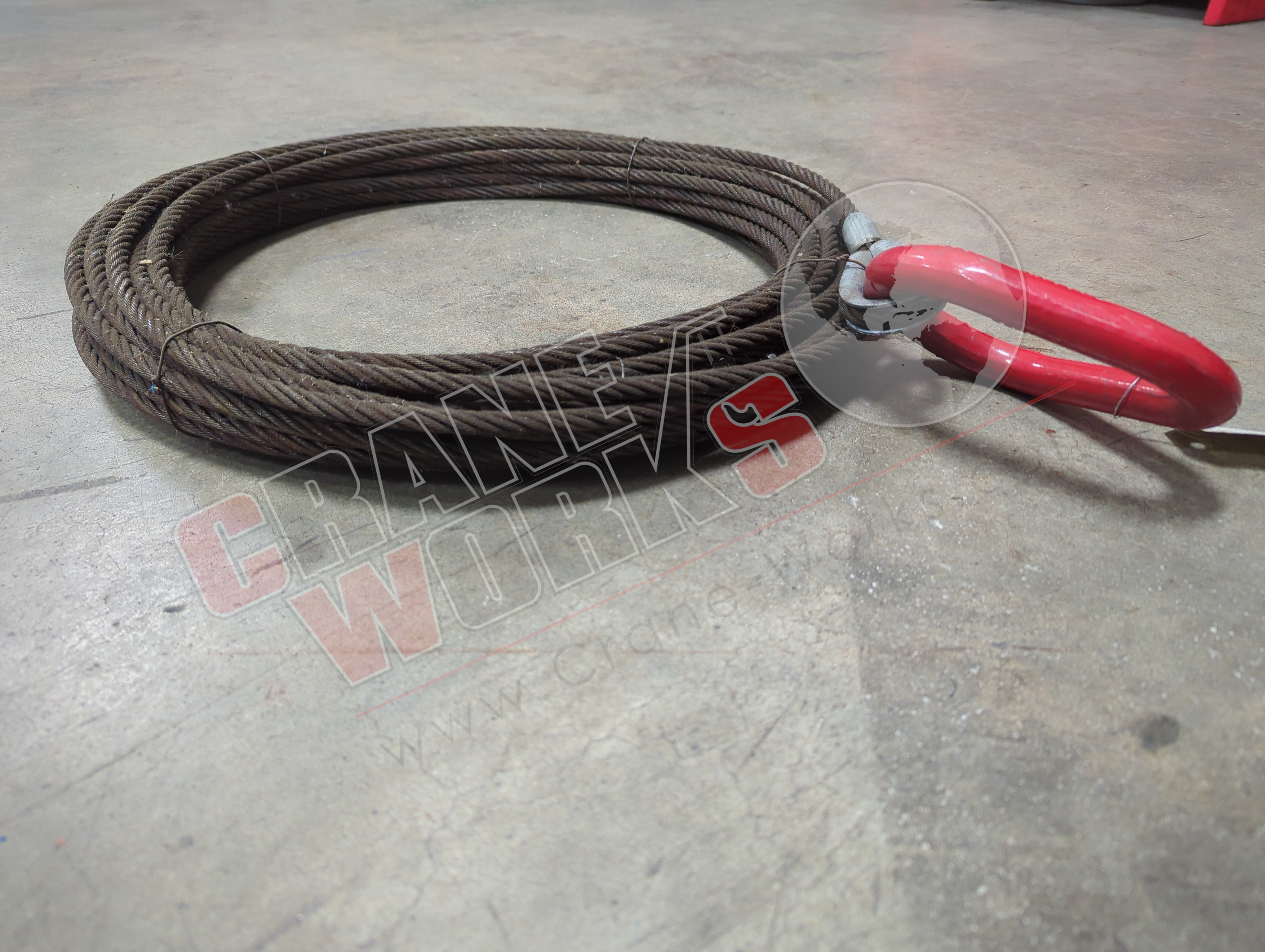 3/8"X95' W/THIMBLE | New Wire Rope Assy – CraneWorks